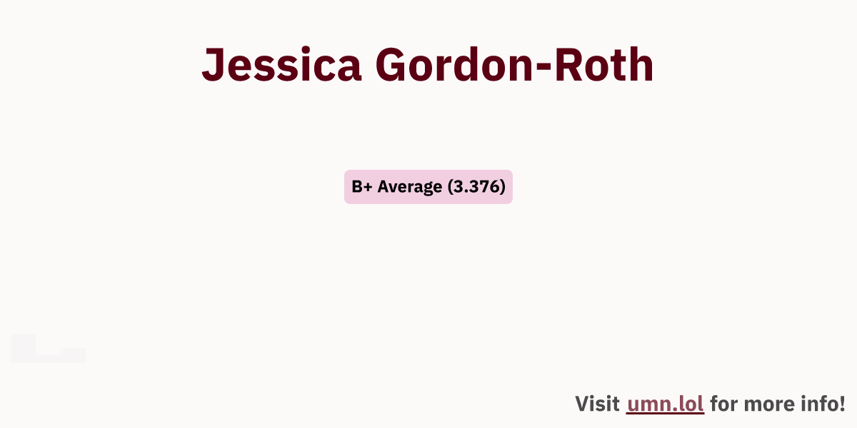 Jessica Gordon-Roth | GopherGrades